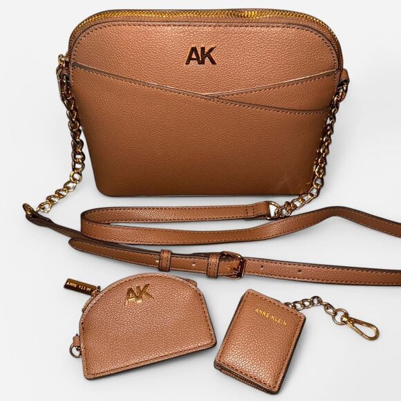 Anne Klein | Bags | Nwot Anne Klein Brown Purse 3 Piece Set | Poshmark